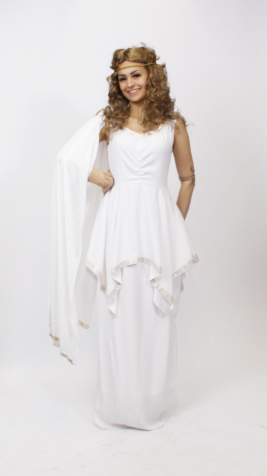 Griechin Outfit – Weiß (Kleid, Armband und Stirnband) - Kostüme Breuer ...